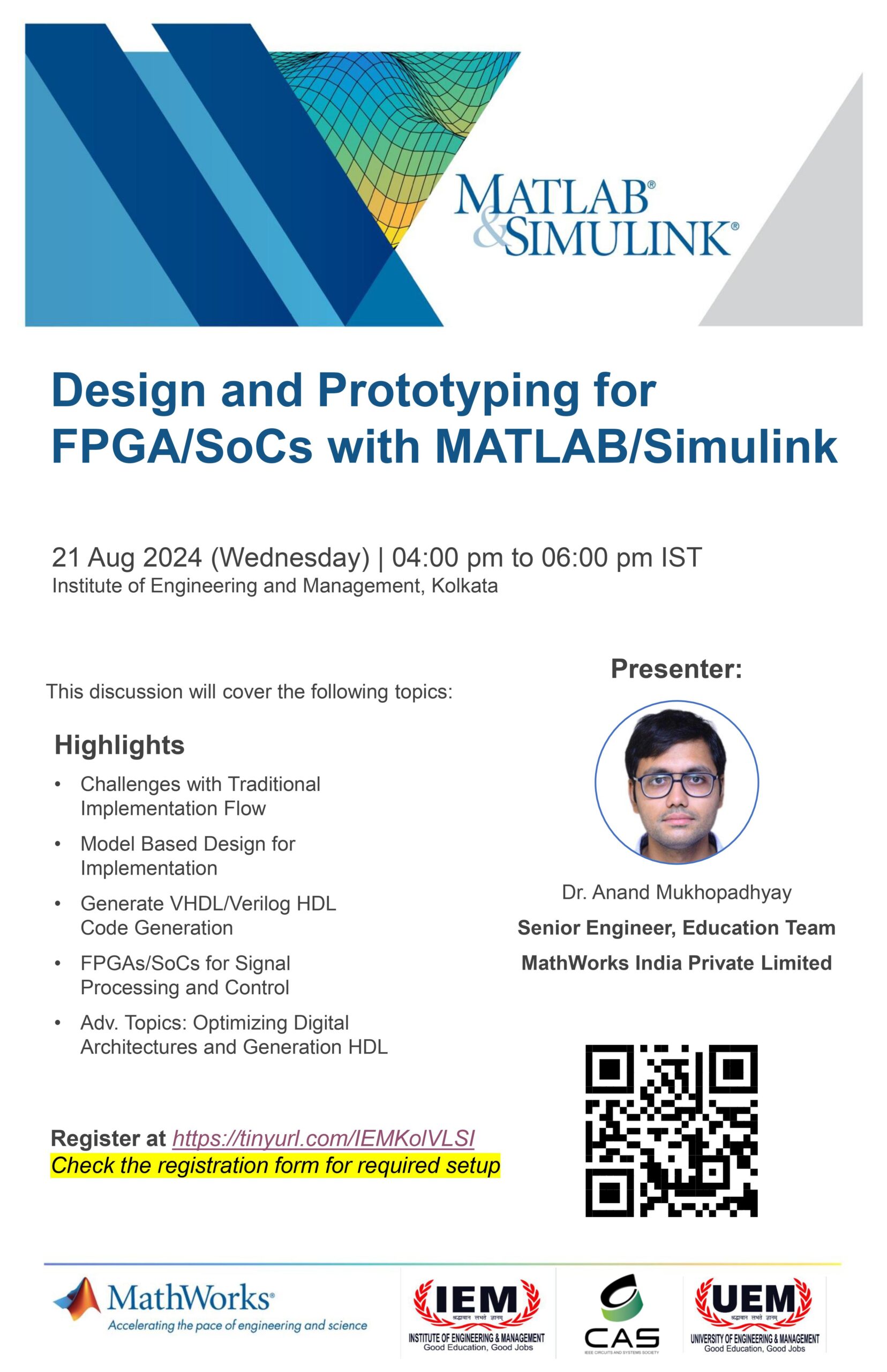 Design and Prototyping for FPGA/SoCs with MATLAB/Simulink - IEM Group
